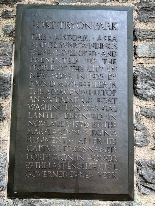 Fort Tryon Park Riverside Drive to Broadway New York, NY 10040 ...